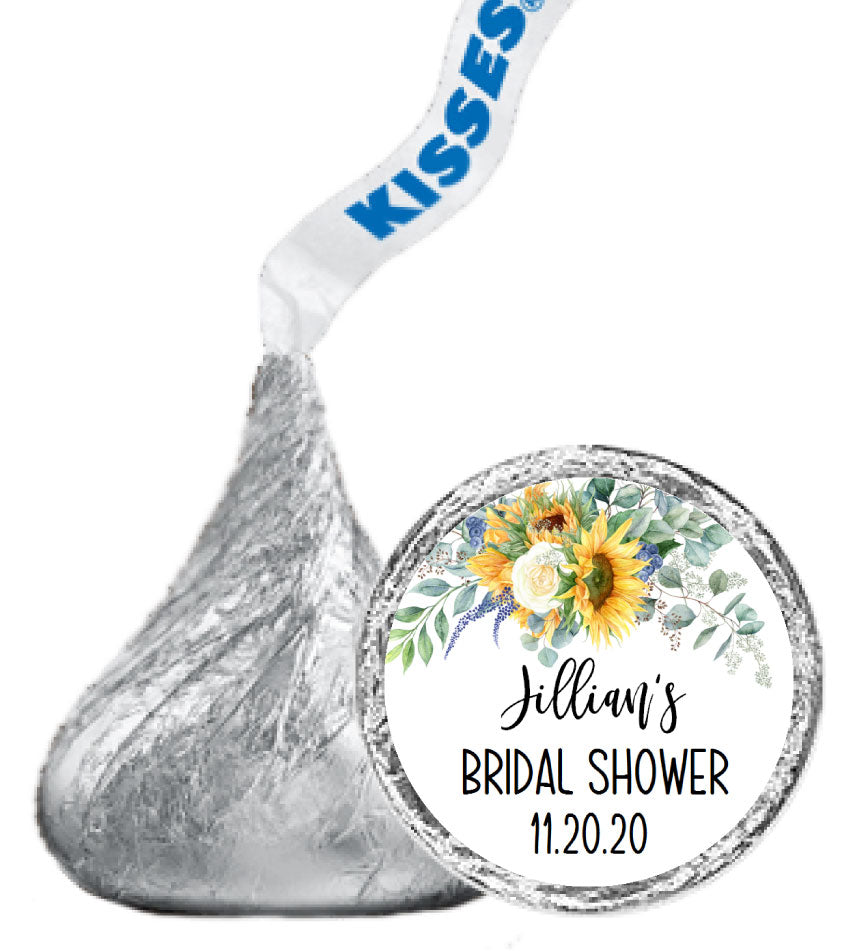 Hershey Kiss Labels Bridal Shower DIY Small Chocolate Kiss Sticker