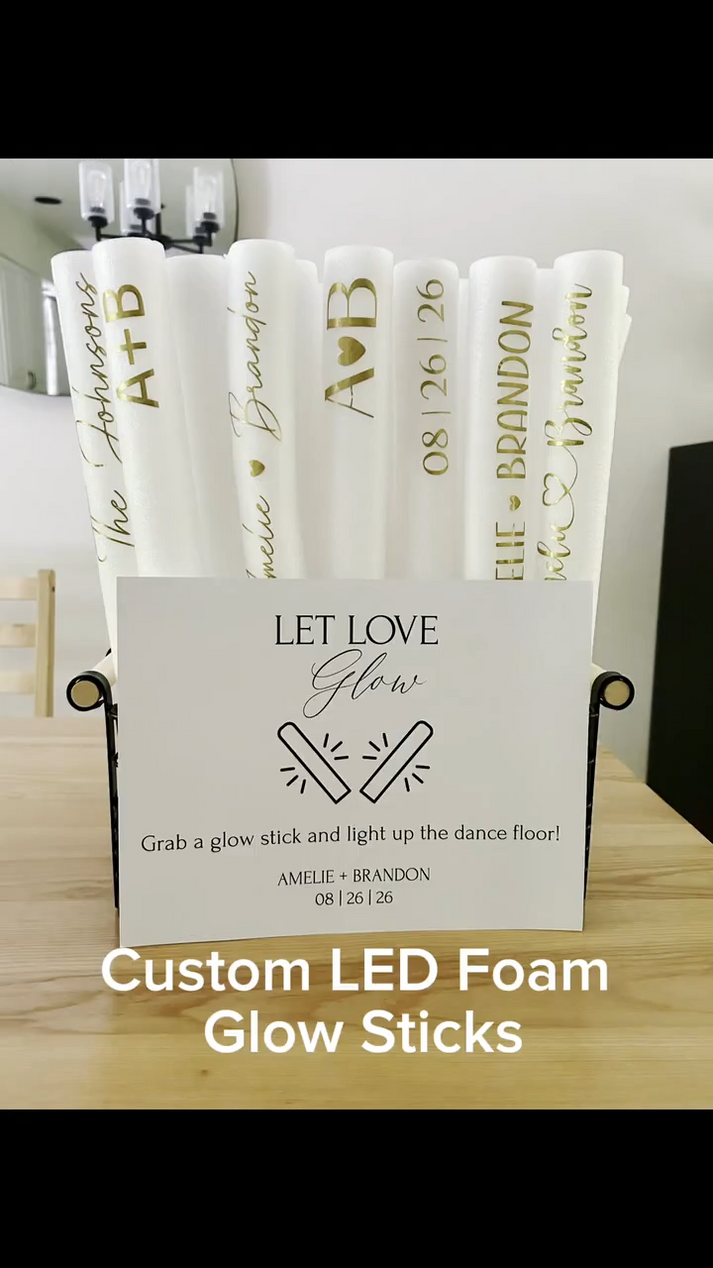 White LED Glow Sticks – Announce It!