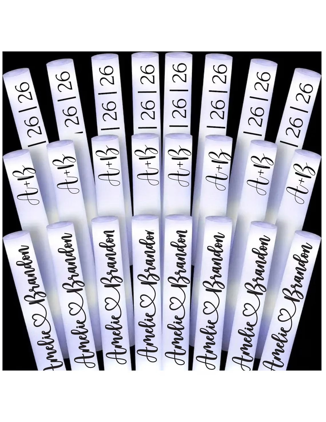 White LED Glow Sticks – Announce It!