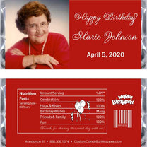 Photo Adult Birthday Candy Bar Wrappers - Announce It!