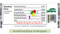 Photo Adult Birthday Candy Bar Wrappers - Announce It!