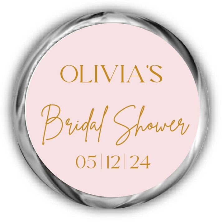 Blush Bridal Shower Kiss Stickers - Announce It!