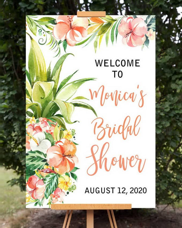 Tropical Welcome Sign - Announce It!